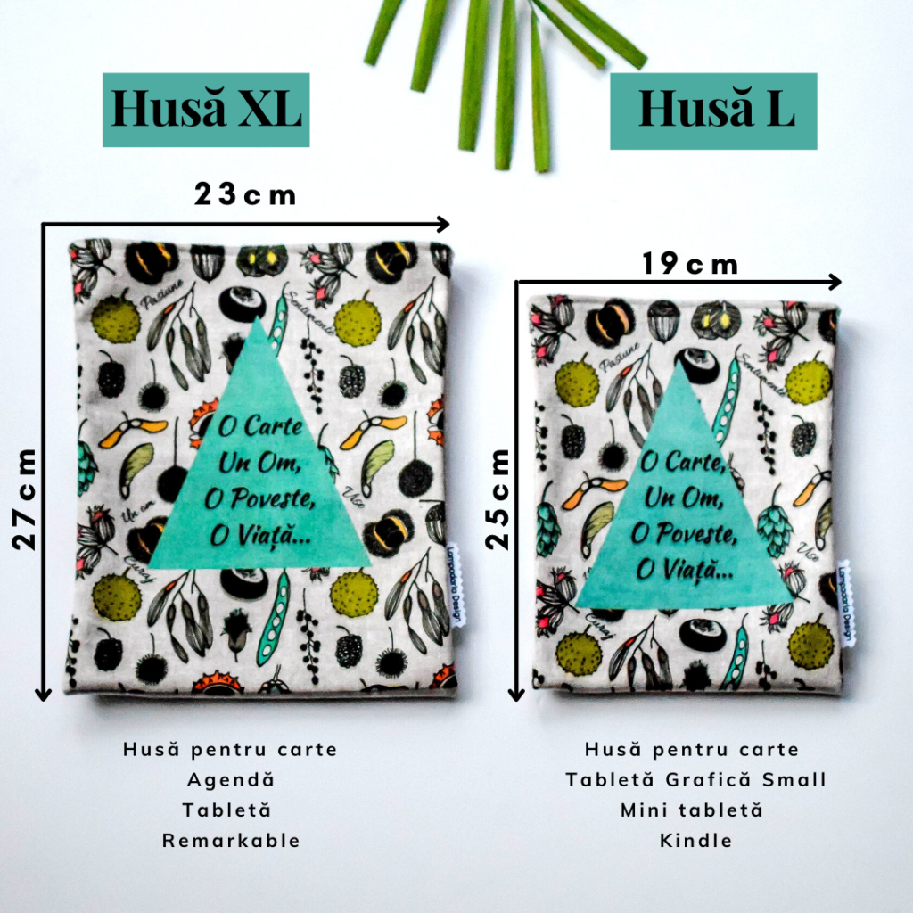Husă Pentru Carte cu 2 fețe, impermeabilă – “Spring blossom” (L și XL ...